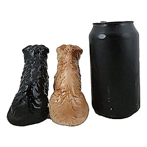 Set Of 1 Brown and Black Border Collie Dogs Salt And Pepper Shaker
