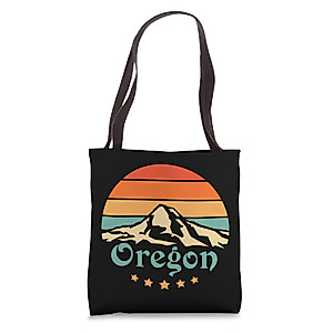 Retro Style State of Oregon Graphic - OR, USA Tote Bag