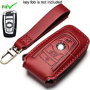 ZiHafate Car Key Fob Cover Compatible with BMW Keyless Remote Control 1 2 3 4 5 6 7 Series and X1 X2 X3 X5 X6 etc (B-R) … …