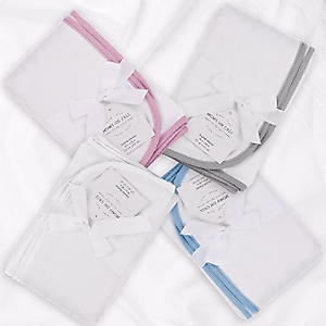 MOMS ON CALL Baby & Newborn Swaddle Blanket | 0-3 Months | Nursery Baby Gift | 48 X 48 Inch | 100% Cotton | French Grey