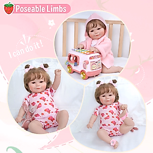 JIZHI Reborn Baby Dolls, 2PCS Lifelike Silicone Toddlers - 16&20-Inch Soft Vinyl & Full Body Silicone Dolls