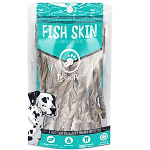 TickledPet Dog Training Treats - Icelandic Wild Caught Cod - Dehydrated Dog Treats, Fresh Fish Icelandic Dog Treats Single Ingredient Grain Free Chews Omega-3s 6 oz, Fresh Fish Cod Skin Dog Treats