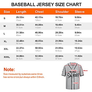 Alikatuna 90s Outfit for Men Women,Sandlot Jersey Rodriguez 30 Squints 5 Yeah-Yeah 11 Short Sleeve Baseball Jersey