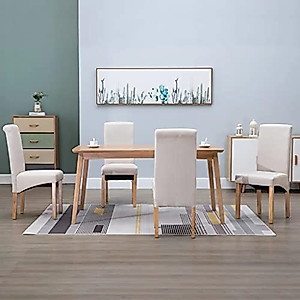 vidaXL Dining Chairs 4 pcs Cream Fabric