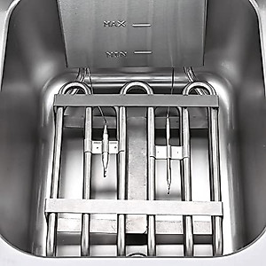 WeChef 24L Commercial Deep Fryer Dual Tanks Electric Fryer with Drains For Restaurant Food Truck