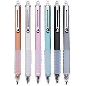 AZGO Ballpoint Pens Black Ink Retractable Pen Ball Point Pen for Journaling Writing Office Pen (6+1 count)