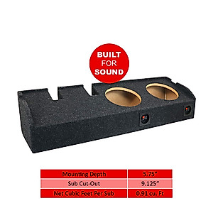 Bbox Dual Sealed 10 Inch Subwoofer Enclosure - Accu-Tuned Sealed Subwoofer Boxes & Enclosures - Subwoofer Box Improves Audio Quality, Sound & Bass - Fits 1997-2003 Ford F150 Super Crew