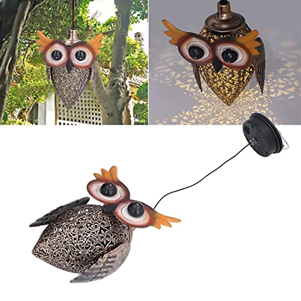 Solar Lanterns, Premium Metal Hanging Solar Light Wide Applicability LED Design for Home for Yard for Garden