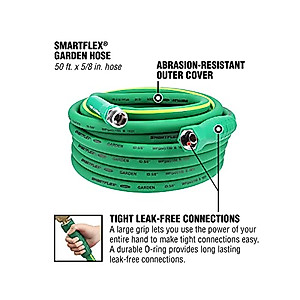 SmartFlex Garden Hose, 5/8 in. x 50 ft., Hybrid, Green - HSFG550GR