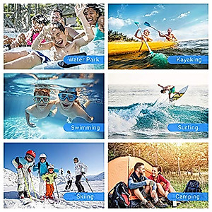 Crenova Waterproof Pouch 2 Pack Beach Accessories Waterproof Bag Fanny Pack 2 Waist Strap Adjustable Extra-Long Belt for Outdoor Water Sports