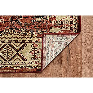 Linon RUGVT5081 Vintage Collection Nain RD 8x10, Red, 8' x 10'