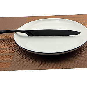 Uniturcky 5-Piece Stainless Steel Flatware Silverware Set Service for 1 Dinnerware Mirror Polished Include Knife/Fork/Spoon Dishwasher Safe