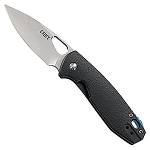 Columbia River Knife & Tool Piet EDC Folding Pocket Knife: Urban Everyday Carry, Drop Point Blade with Satin Finish, Thumb Hole, Liner Lock, Glass Reinforced Fiber Handle 5390