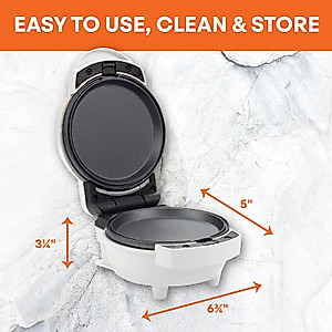 MasterChef 3-in-1 Mini Breakfast Maker- Make Eggs, Pancakes, Donuts, & Waffles and More in One Appliance! 3 Removable Non-Stick Cooking Plates for Easy Cleaning & Storing- Great Birthday, Holiday Gift