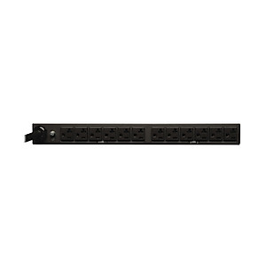 Tripp Lite 2.9kW Metered Rackmount PDU with Isobar Surge Protection, 120V, 3840 Joules, 12 Outlets Standard 5-15/20R, 15 ft / 4.5M L5-30P Power Cord, TAA Compliant, 2-Year Warranty (PDUMH30-ISO)