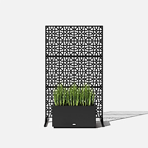 Veradek Outdoor Privacy Screen Series - Block Privacy Screen Set w/Stand (65% Privacy) | Made from Durable Materials; Easy Set-Up | Modern Décor for Patio Privacy, Room Divider, Fences