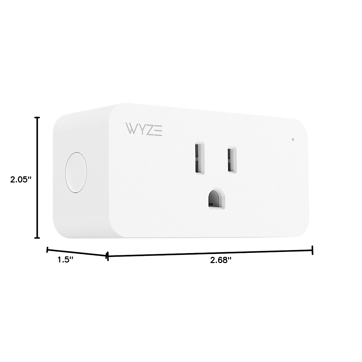 Wyze Plug, 2.4GHz WiFi Smart Plug, Works with Alexa, Google Assistant, IFTTT, No Hub Required, One-Pack, White – A Certified for Humans Device