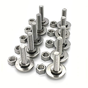 (10 Sets) 5/16-18x2" Stainless Steel Hex Head Screws Bolts, 5/16 Nuts, 5/16 Flat Washer & 5/16 Lock Washers, 18-8 (304) S/S, Fully Threaded by Bolt Fullerkreg