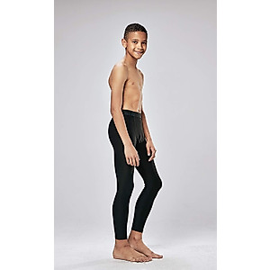 DEVOPS Boys 2-Pack UPF 50+ Compression Tights Sport Leggings Baselayer Pants (Large, Black/Red)