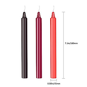 BBTO Low Temperature Candles Valentine's Day Candles Wax Dripping Candles Romantic Candles Long Thin Candles Love Candles for Couples Lovers (6 Pieces)