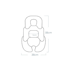 Pram Liner Universal Seat Liner Seat Cushion for Pushchair Stroller Baby Highchair Car Seat Insert Pad Soft Cosy Infant Newborn Reversible for Buggy Bassinet Washable