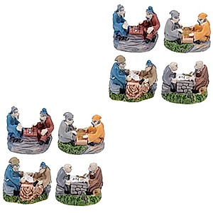 Balacoo 8 Pcs Resin Figures Cars Toys Miniature Fairies Garden Figure Sand Garden Accessories Figurines Micro Landscape Decorations Character Figure Miniature Man Fairy Garden Aquarium