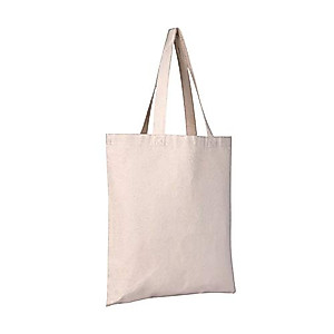 M-Aimee Canvas Craft Tote Bags - 10 Pack 13"x10" Fabric Blank Tote Bags, Natural Cotton for DIY Crafts, Gift Bag and Wedding, Birthday, Shopping, or Reusable Grocery Bag