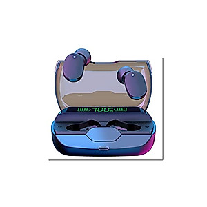 Wireless Earbuds, Blue-Tooth Earbuds Headphones Stereo Earphones in Ear Light-Weight Headphones Built-in Microphone Sports Music Earbuds Immersive Premium Sound with Charging Case (Black)