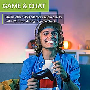 Avantree C519M - Bluetooth Headphones with Mic for PS5 & Switch, Wireless Headset with USB C Adapter for PC & Laptop, Low Latency, Support Two Headphones, 40hrs Playtime