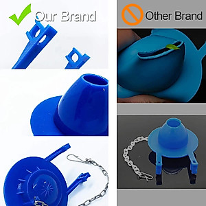 (2 Pack)Toilet Flapper Replacement 2 inch Universal for ，American Standard Toilet， Stainless Long Lasting Rubber Wate Saving fit 2inch Flush Valve Toilet Flapper with Blue 3.94*2.95*1.5 inches)