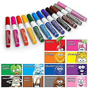 Crayola Silly Scents Scented Markers, Washable Markers, 12 Count, Gift for Kids