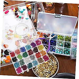 EXCEART 1 Set Hand Beaded Gemstone Loose Beads Charm Spacer Beads Bracelet Bead Kit DIY Bracelet Beads Crystal Beads Necklace Spacer Beads Pastel Beads Bead Necklace Glass Crystal Line