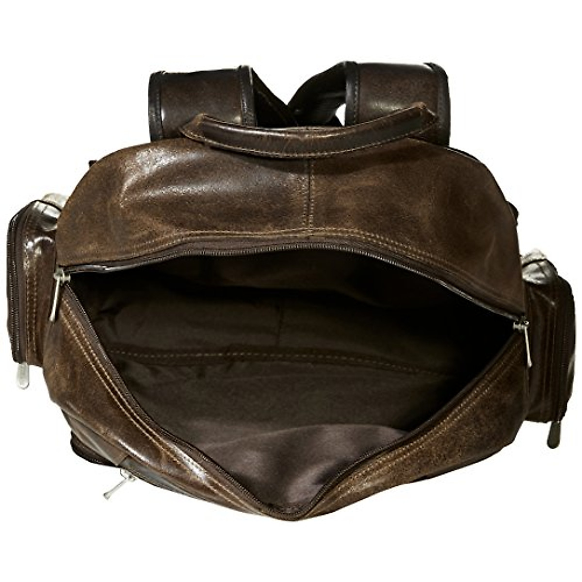 Piel Leather Travel Backpack, Vintage Brown, One Size