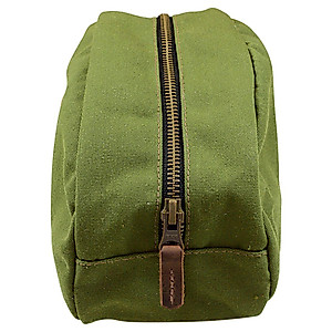 Hide & Drink, Water Resistant Canvas Toiletry Bag, Organizer, Travel Dopp, Home & Office Accessories, Handmade :: Olive