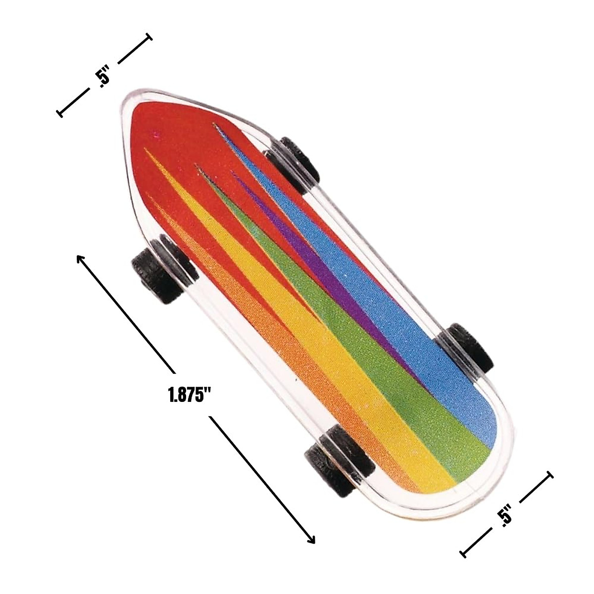 Amscan Ultimate Finger Skateboard Value Pack - 1.87" x 0.5" x 0.5"(Pack of 12) - Multicolor Mini Plastic Skateboards - Perfect Party Favors & Skill-Boosting Toy Collection