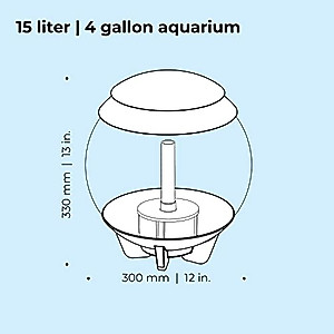 Halo 15 Aquarium with MCR Light - 4 Gallon, White