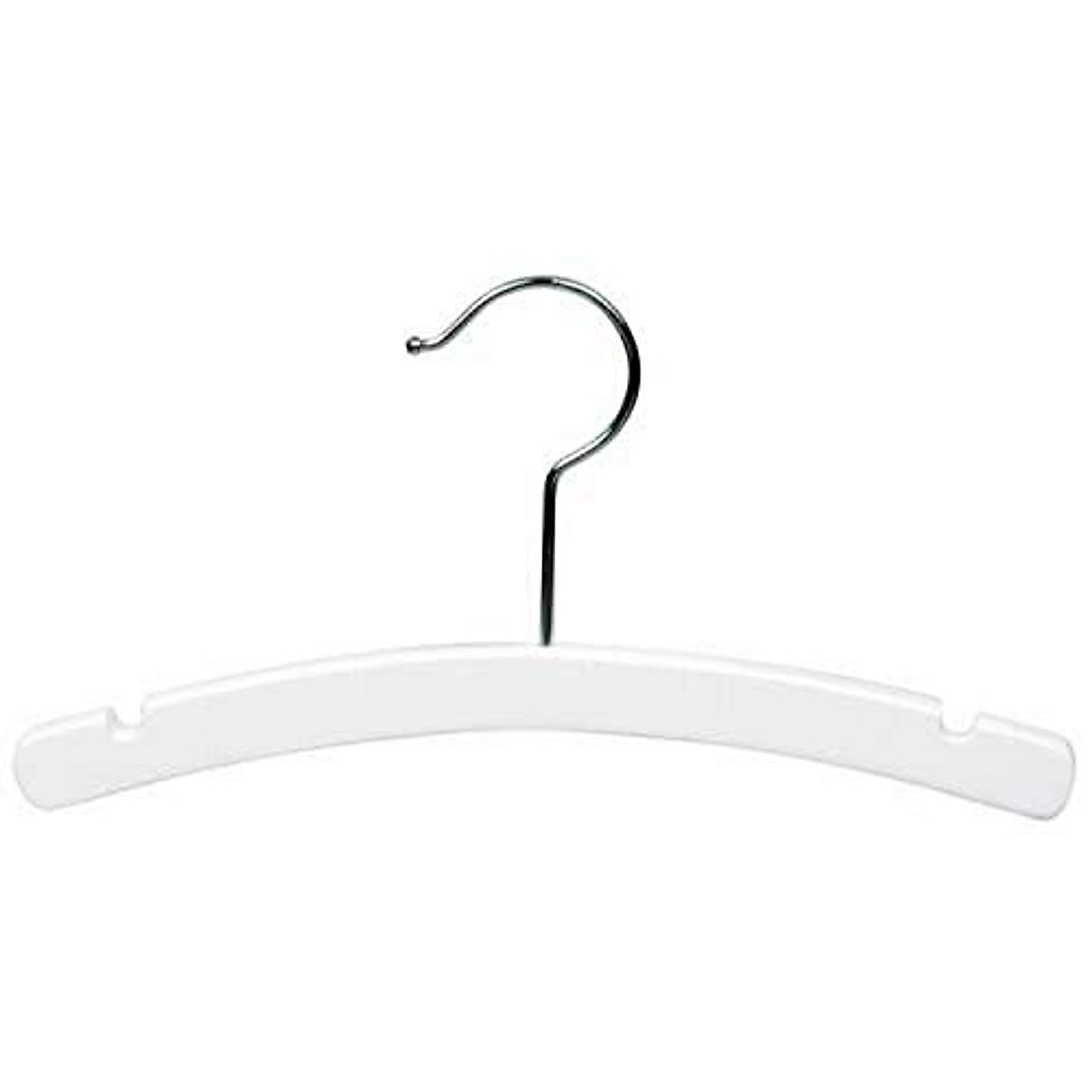 Only Hangers 10" White Baby/Infant Top Hanger - Pack of 25