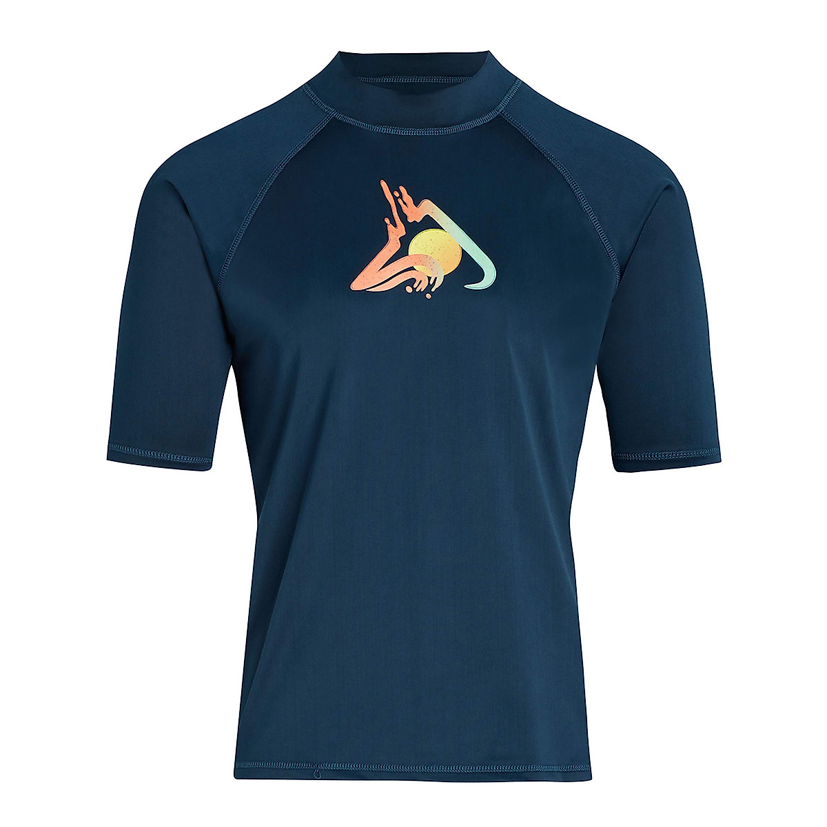 Kanu Surf Men's Mercury UPF 50+ Short Sleeve Sun Protective Rashguard Swim Shirt, Infinite Navy, XX-Large