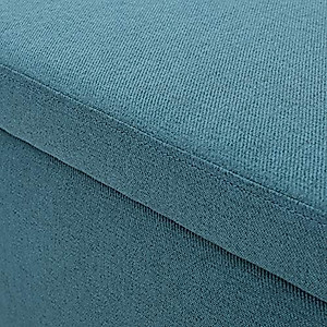 Christopher Knight Home Cleo Fabric Storage Ottoman, Dark Teal