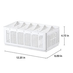 INNOVATIVE PLASTIC Wardrobe Closet Organizers and Storage Baskets byZITENG, Collapsible Clothes Organizer for Folded Clothes, Jeans, T-shirts, Underwear, Scarves, Leggings, Skirts,2 Packs (Small - 6 Grids)