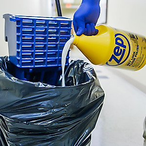 Zep Wet Look Floor Polish - 1 Gallon (Case of 2) ECZUWLFF1282 - Long Lasting Glossy Finishing Polish, Scuff & Slip Resistant, for Vinyl (VCT), Sealed Concrete, Rubber, and No-Wax Tile Floors