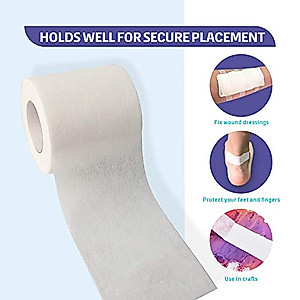 Conkote Soft Paper Surgical Tape 1" x 10 Yards, Gentle Adhesion and Hypoallergenic, 12 Rolls