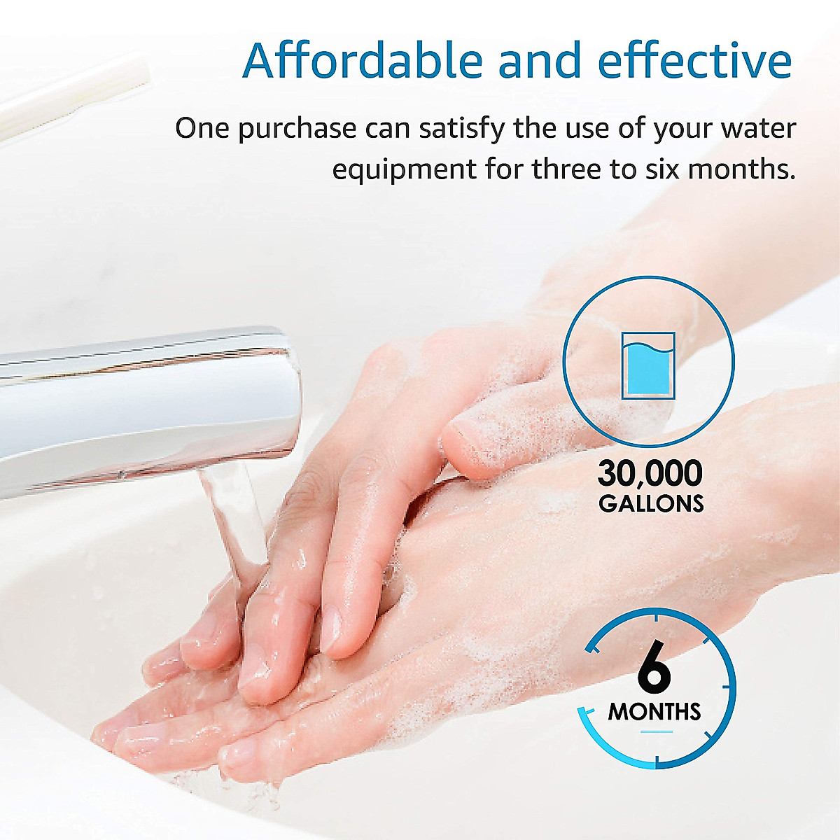 AQUACREST FXHSC&FXHTC 10" x 4.5" Whole House Water Filter, Replacement for GE FXHSC/FXHTC, Culligan R50-BBSA/RFC-BBSA, Pack of 4