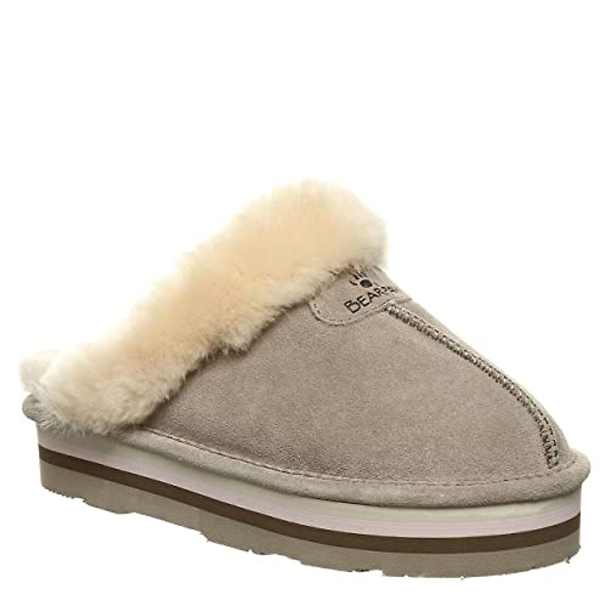 BEARPAW Women's Retro Loki Stone Size 9 | Women's Slippers | Women's Shoe | Comfortable & Light-Weight