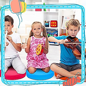 Marsui 12 Pcs 2'' Extra Thick Round Floor Cushions Classroom Flexible Seating for Kids 14 Inch Colored Circle Floor Seat Pillows Bulk for Elementary Daycare Preschool Kindergarten Nursery Supplies