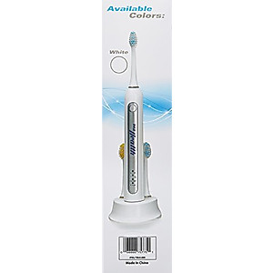 Pyle Health Ultra sonic Wave Rechargeable Electric Toothbrush with 3 brush modes, two minute timer, 2 Oral Brush Heads, Automatic Charging Dock Holder - For Kids, Teens, Adults - PHLTB41BK (Black)