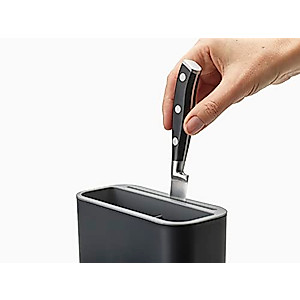 Joseph Joseph Extend Steel Expandable Dish Drying Rack with Removable Cutlery Holder Swivel Draining Spout - Grey/Steel & Tier Expandable Draining Board, Plastic, Grey, 2