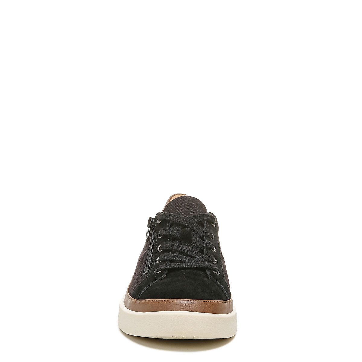 Vionic Women's Essence Mayra Suede Fashion Sneaker- Supportive Casual Shoes That Includes a Built-in Arch Support Black Suede 11 Wide