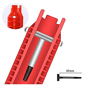 TenVirtues Faucet and Sink Installer Multifunctional Tool, 8-in-1 Screw Head Waste Pipe Extractor & 3 replaceable heads for Plumbing/Bathroom/Toilet Bowl/Sink/Kitchen Plumbing