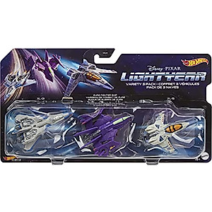 Mattel Lightyear Toys Fleet Starship Set of Die-Cast Ships From the Movie: Xl-15, Xl-1 & Zurg Fightership
